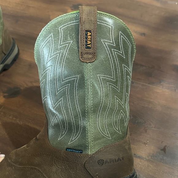 Ariat | Shoes | Ariat Brown And Green Rebar Flex Western Waterproof ...